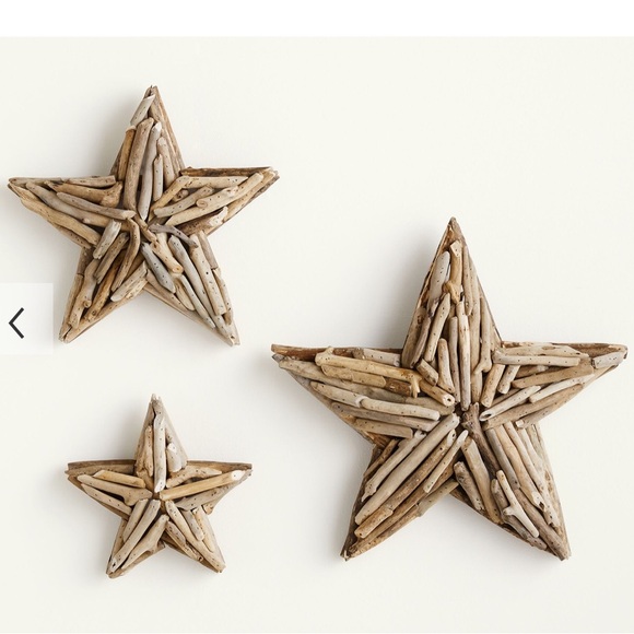 Pottery Barn | Wall Decor | Nwt Pottery Barn 3 Driftwood Stars Wall Art ...